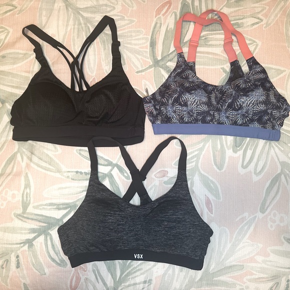 Victorias Secret Intimates And Sleepwear Victoria Secret Sports Bras Set Of 3 Poshmark